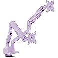 Amazon.com: Pixio PS1D Wave Purple Dual Monitor Arm Stand Desk Mount - Fits up to 32 inches ...