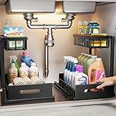 Amazon.com - Solidhouse Under Sink Organizer, 2-Tier Under Kitchen Bathroom Sink Organizers and ...