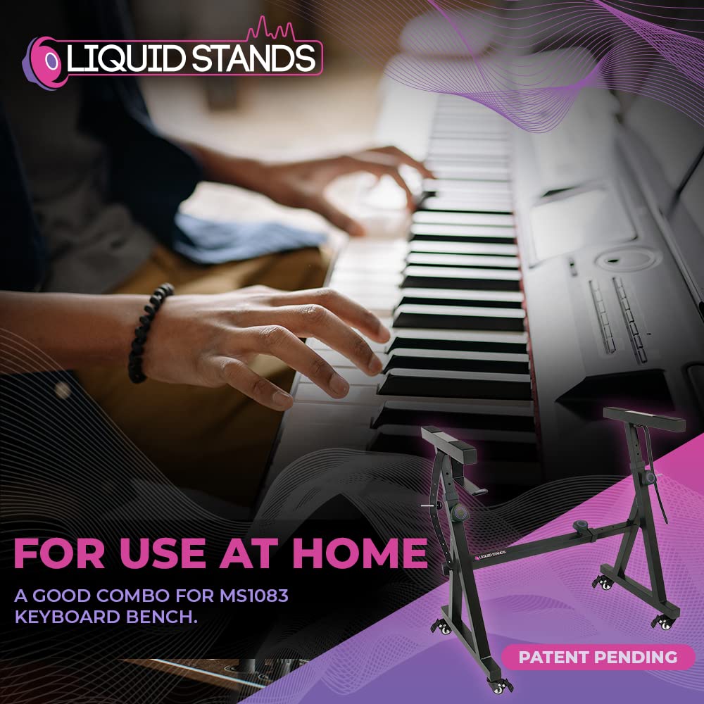 Liquid Stands Keyboard Stand w/ Wheels - Z Style Adjustable & Portable ...