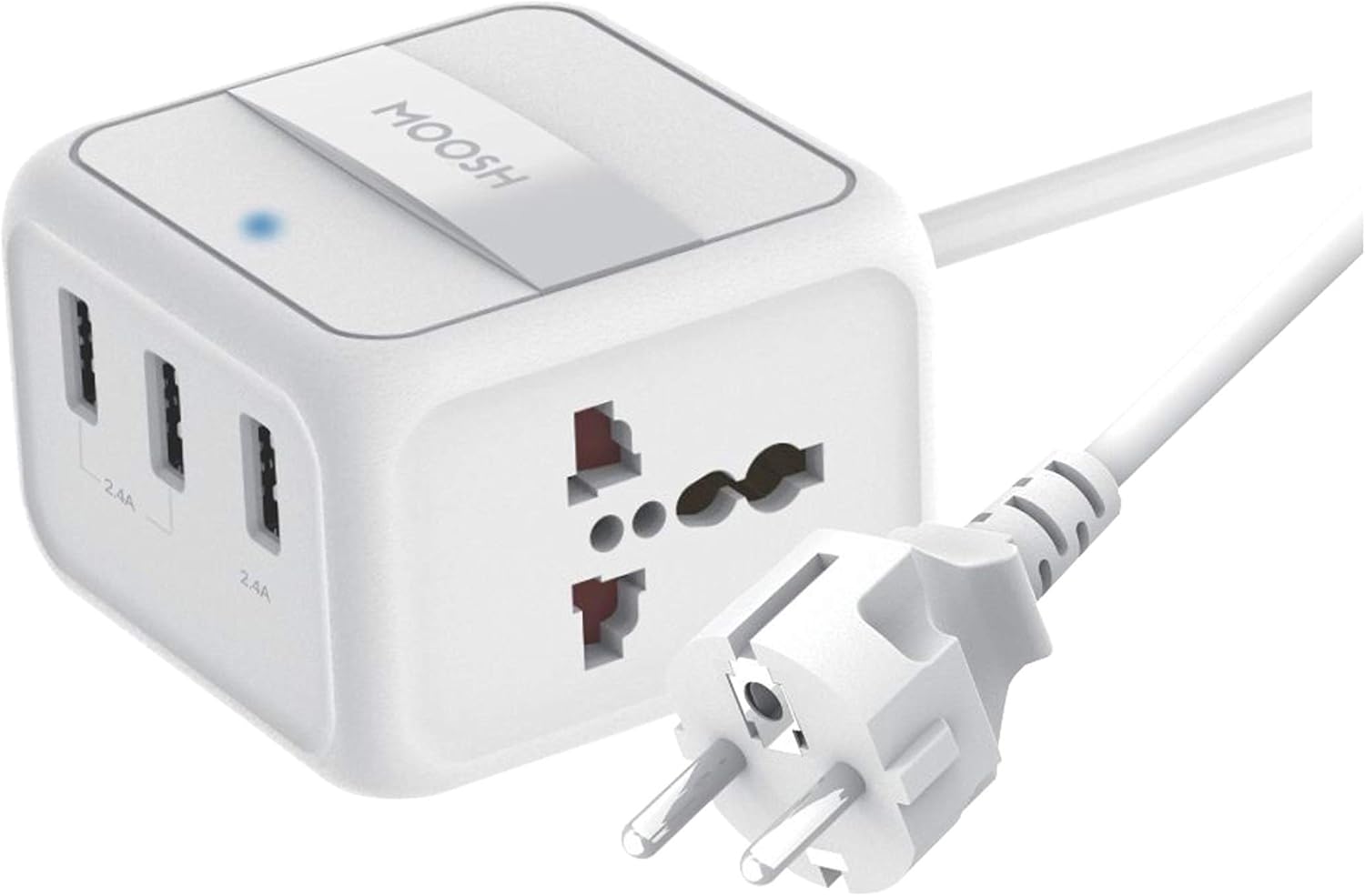 Moosh USB Charger Multi Port Desktop Charging Station 24W Cube with ...