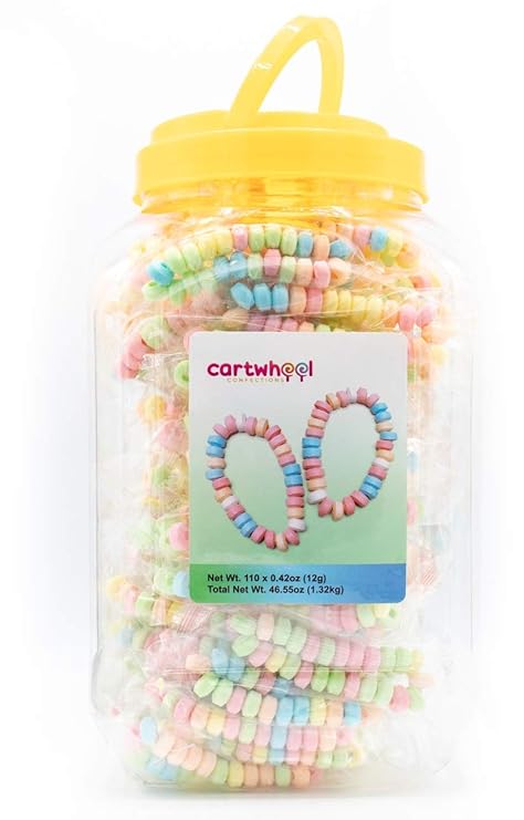 Amazon.com : Cartwheel Confections 110 Candy Bracelets Individually ...