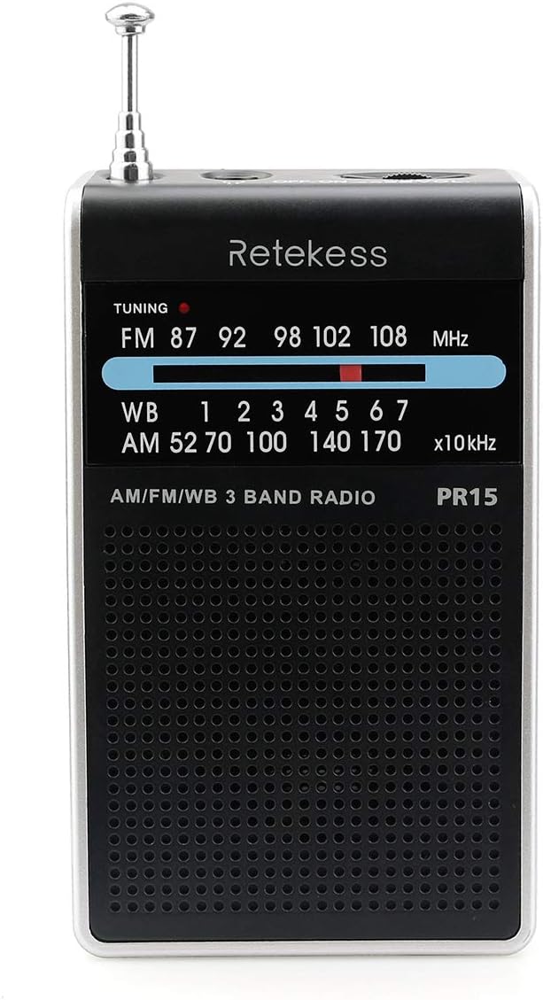 Retekess PR15 NOAA Weather Radio Mini Radio AM FM Transistor Analog ...