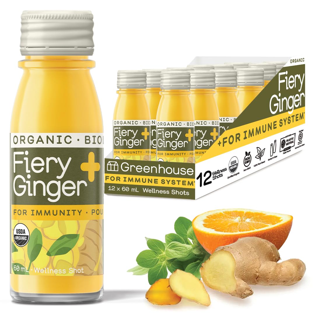 Mua Greenhouse Juice Organic Fiery Ginger Wellness Shots 12-Count 60ml ...