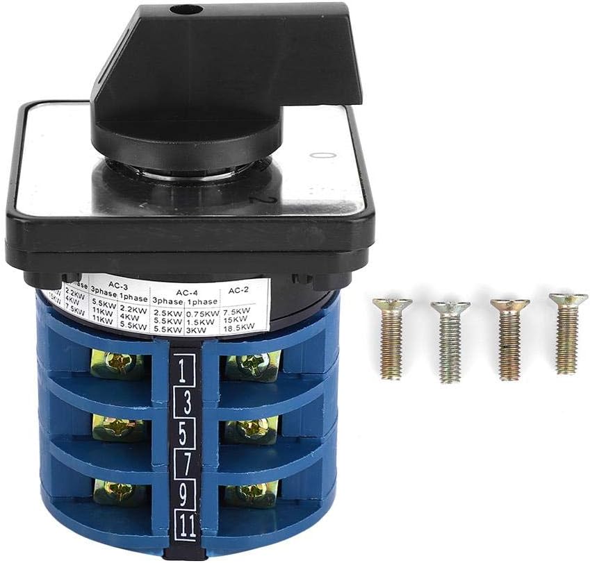 Changeover Switch 32A 660V 4KW LW28-32/3 Rotary Changeover Switch 3 ...