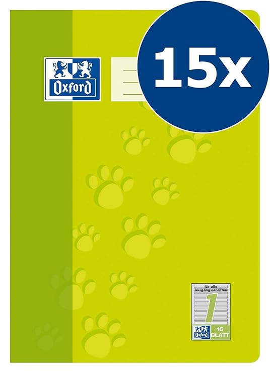 Oxford 100050400 Exercise Book A4 Type 1 Ruling (1st Class) 16 Sheets ...