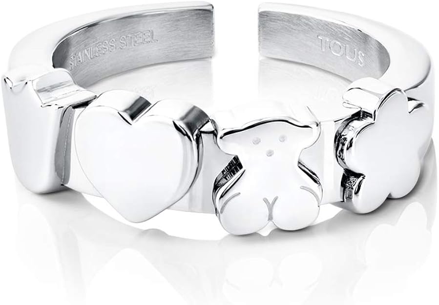 Tous Anillo Mujer acero inoxidable - 516145010: Amazon.es: Joyería