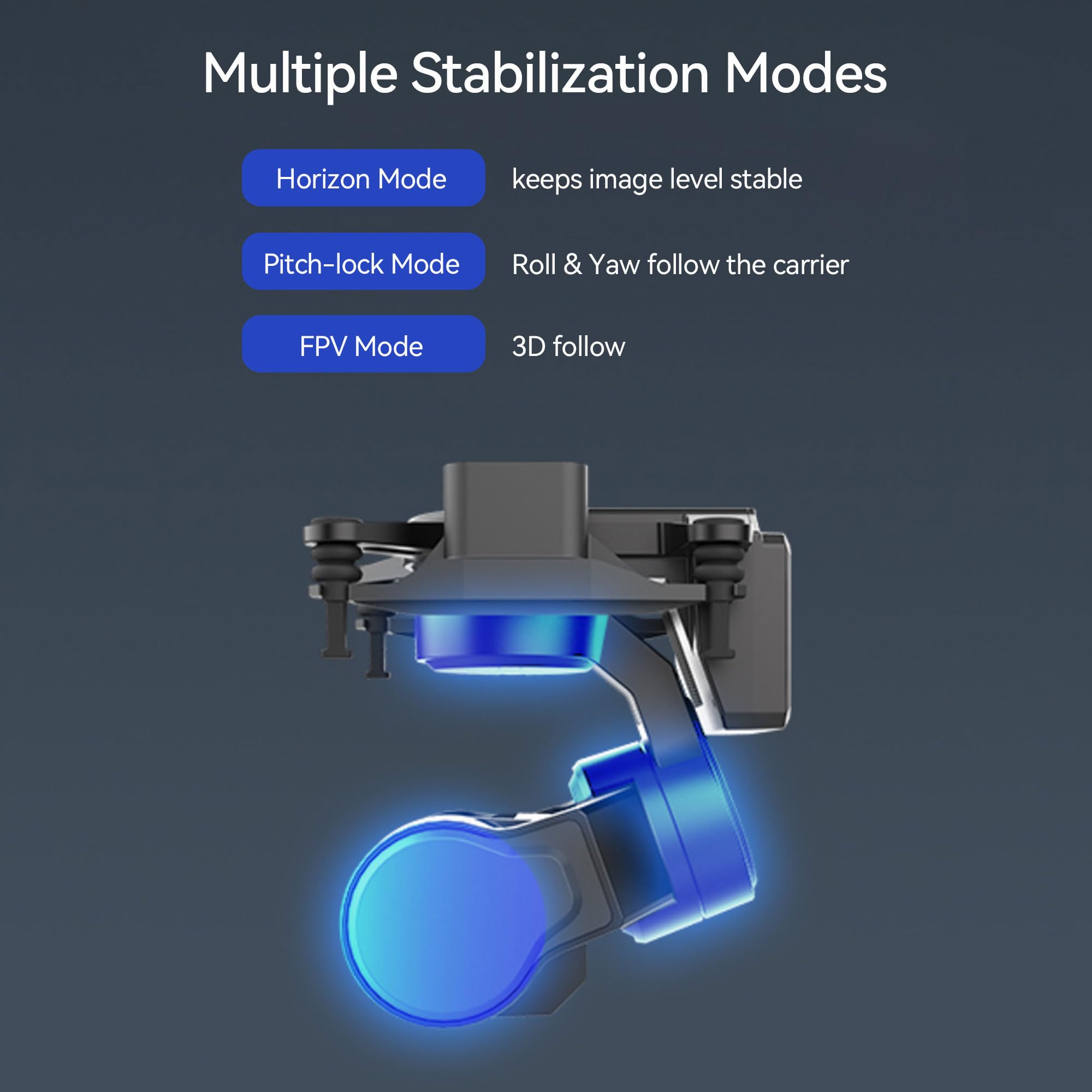 C-20T 3-Axis FPV Camera Gimbal,Pan Tilt Mount,FPV Head Tracking With ...