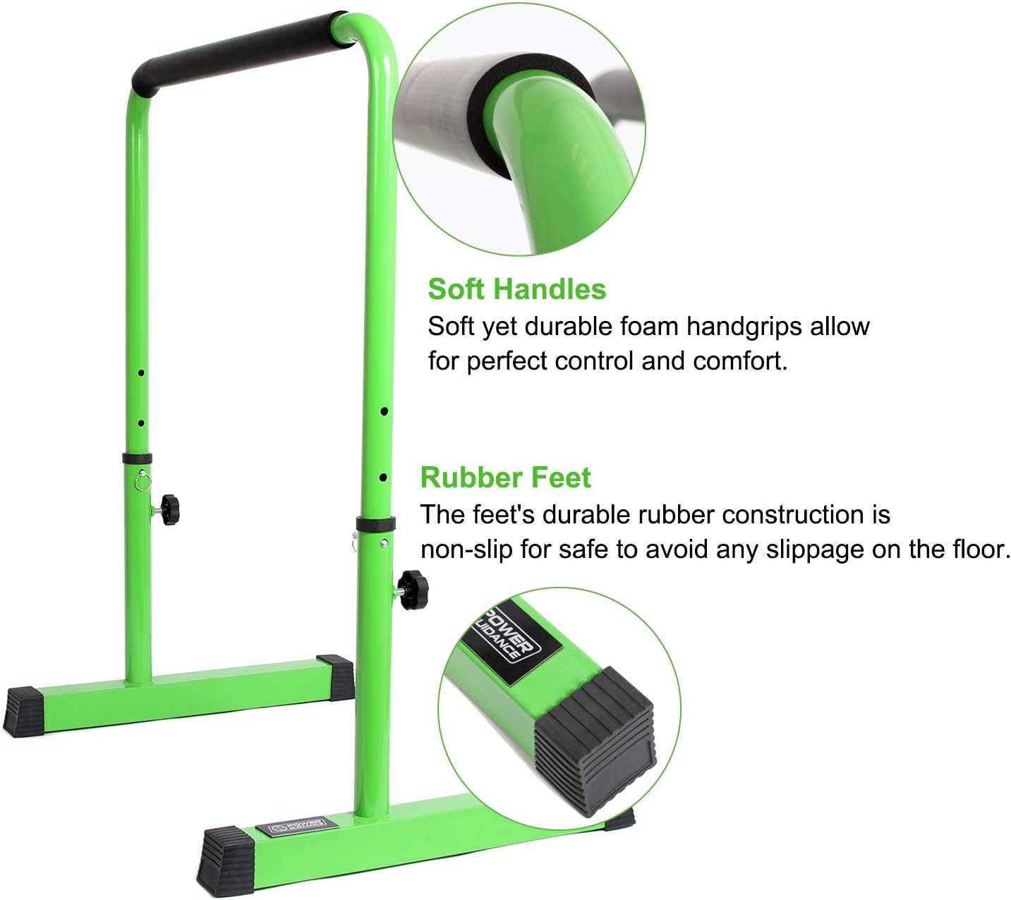 POWER GUIDANCE Dip Bar 4-Level Adjustable Height – Dip Station Portable ...