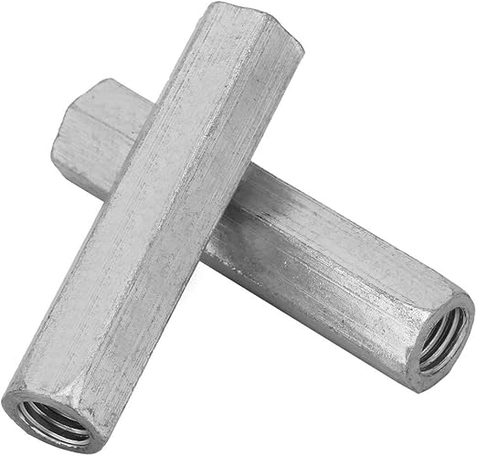 Tuerca de Varilla Larga BiuZi 2 Piezas Rosca Interna de Acero al ...