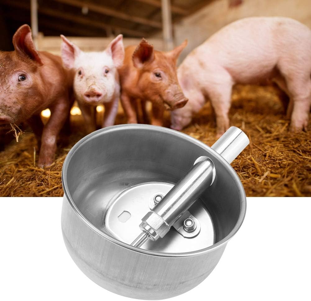 ViaGasaFamido Livestock Waterer, Stainless Steel Pig Drinking Water ...
