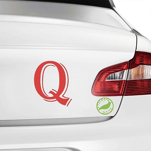 Amazon.com: Letter Q Style #29 Decal Sticker (red, 8 inch) Red: Home ...