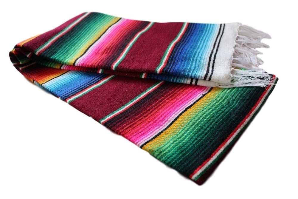 Sarape Mexicano King Size Color Vino: Amazon.com.mx: Handmade