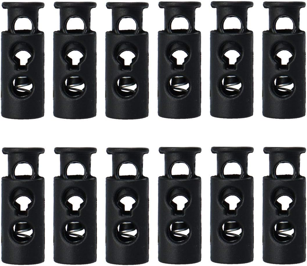 Amazon.com: uxcell 12pcs Plastic Spring Cord Locks, End Stopper Double ...