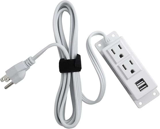 Amazon.com: Wall Mount Power Strip, Mountable Power Strip with 2 ...