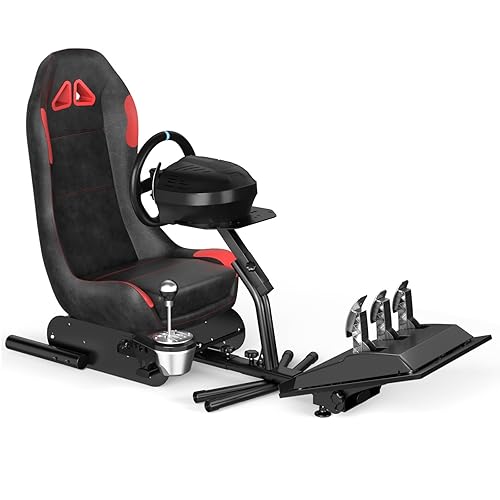 DIWANGUS Racing Simulator Cockpit Steering Wheel Stand with Seat Gaming ...