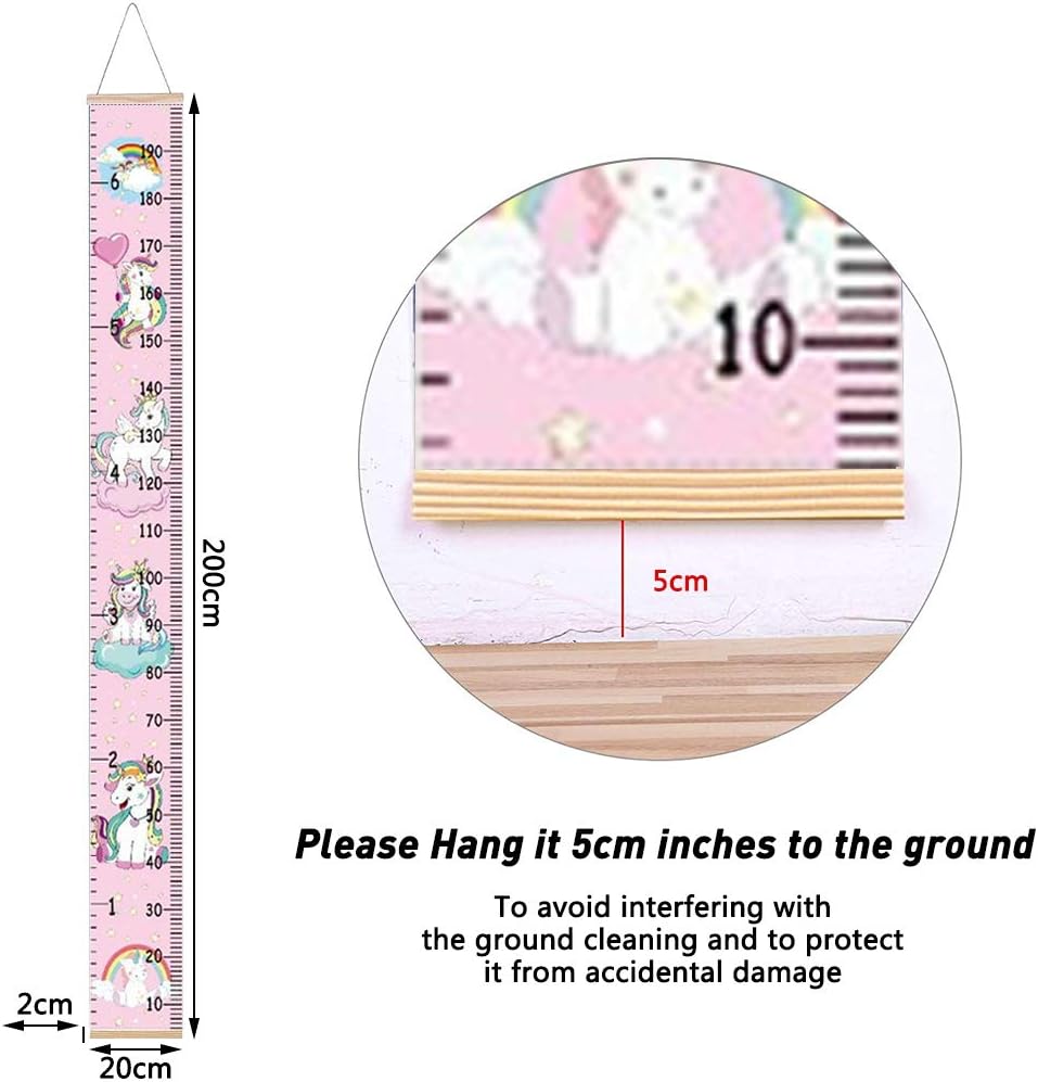 IWILCS Kids Growth Wall Chart, Wall Hanging Growth Chart, Baby Growth ...