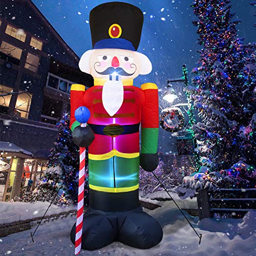 8 Foot Christmas Inflatable Nutcracker Soldier Outdoor Decorations for ...