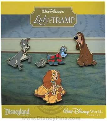 Amazon.com: Disney Pins - Walt Disney's Lady and the Tramp - 4 Pin ...
