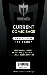 Amazon.com: Max Pro Comic Bags (Bag of 100) Current (Modern) Size ...