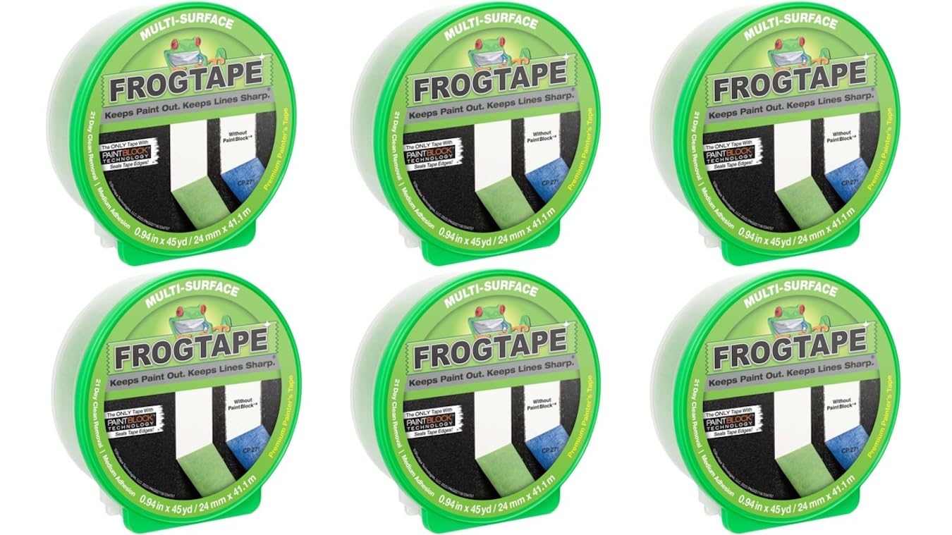 FROGTAPE Multi-Surface Painting Tape, with PAINTBLOCK, 0.94” Wide x 45 ...