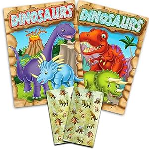 Amazon.com: Dinosaur Coloring Book Super Set Kids Toddler -- 2 Books ...