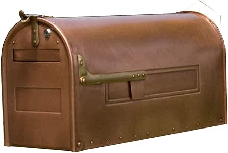 Amazon.com: Naiture Locking Post Mount Oversized Copper Mailbox: Home ...