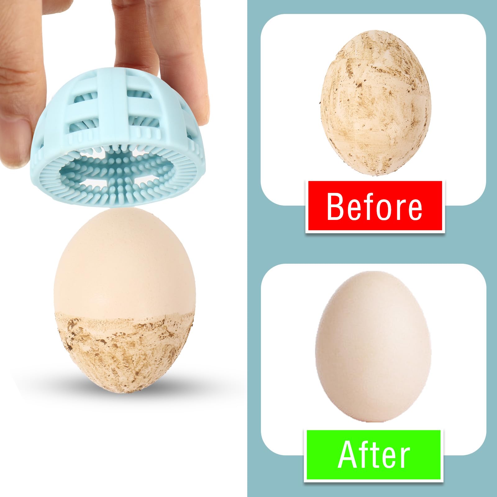 Mua Vodolo Egg Scrubber for Fresh Eggs,Silicone Egg Washer Machine Tool ...