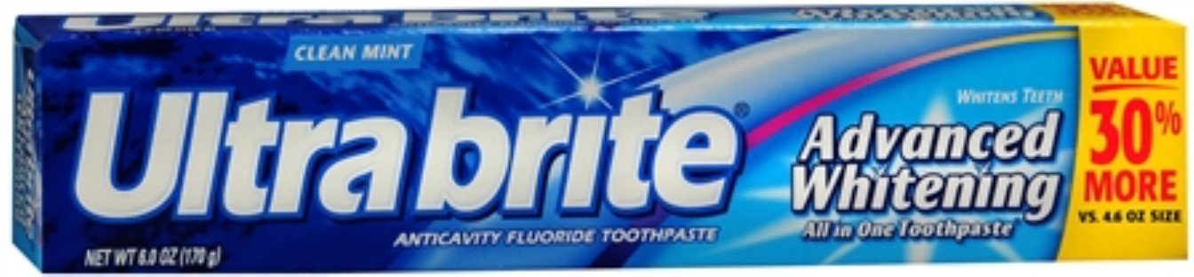 Amazon.com : Ultra brite Advanced Whitening Toothpaste Clean Mint 6 oz ...