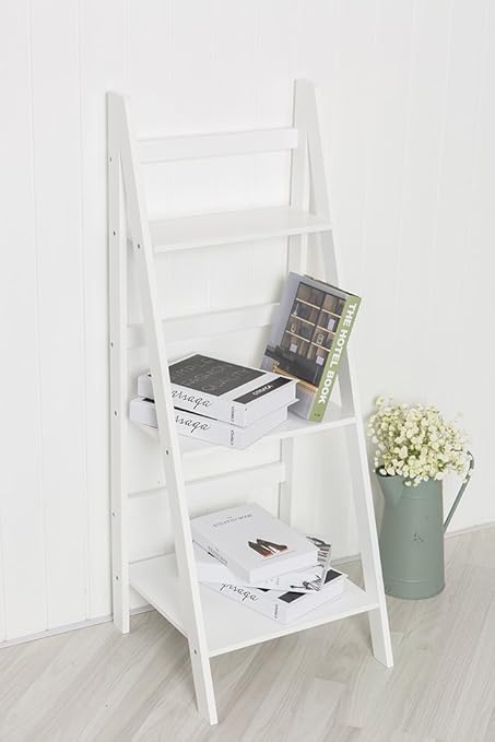 White Ladder Shelf with Three Tiers: Amazon.co.uk: Kitchen & Home