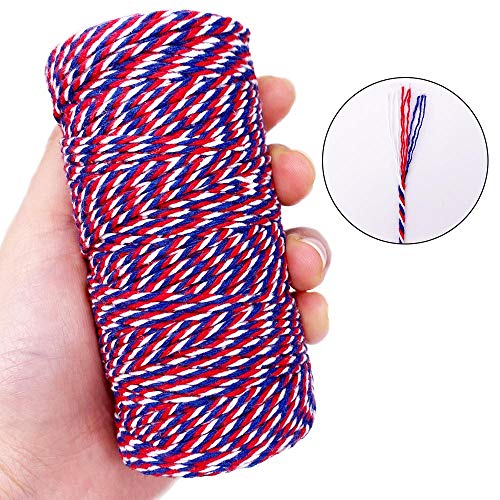 Cotton Twine Red Blue And White Baker String 2mm Thick 328 Feet ...