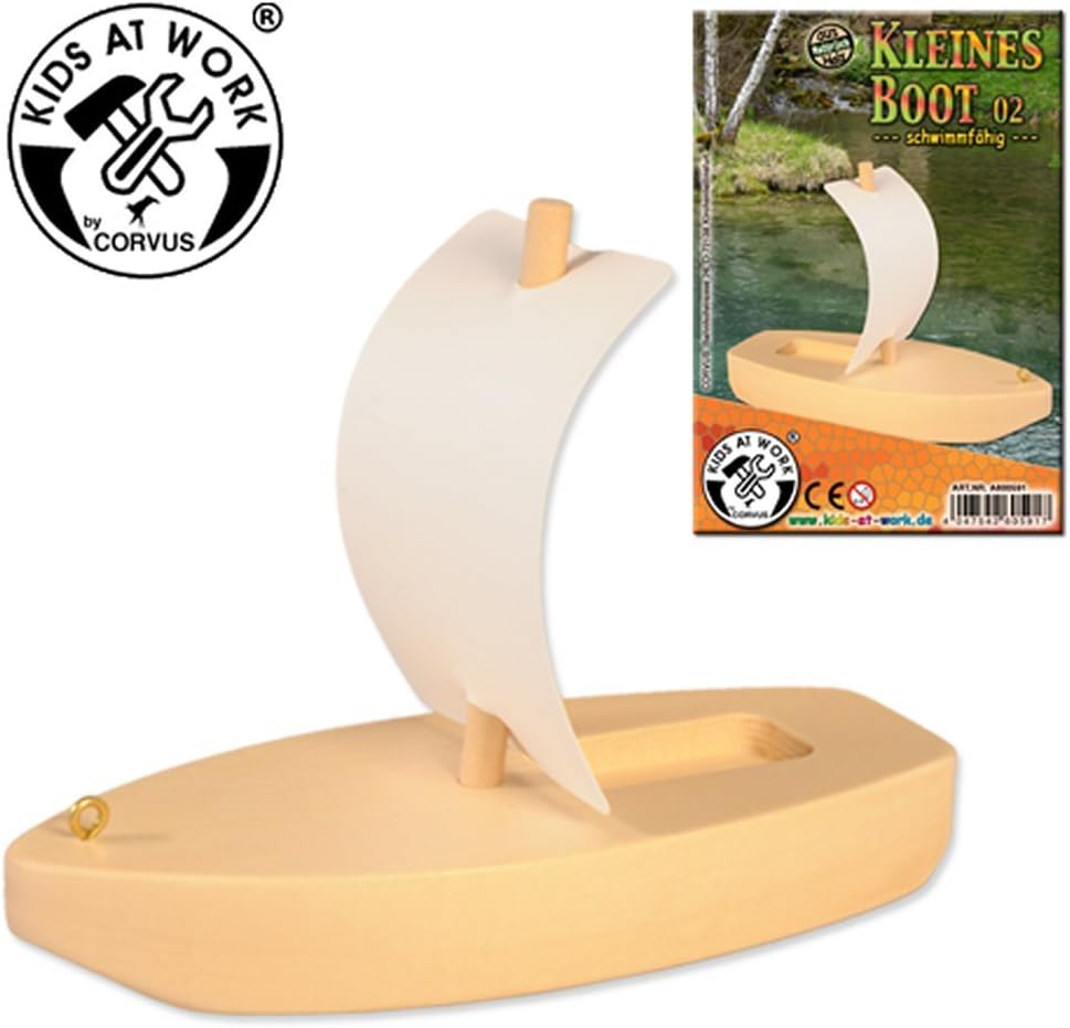 CORVUS 600591 DIY Small Boat, Wooden Color – BigaMart