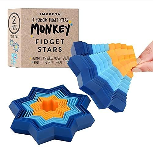Impresa 2-Pack Original Monkey Fidget Star Kid Sensory Toys to Help ...