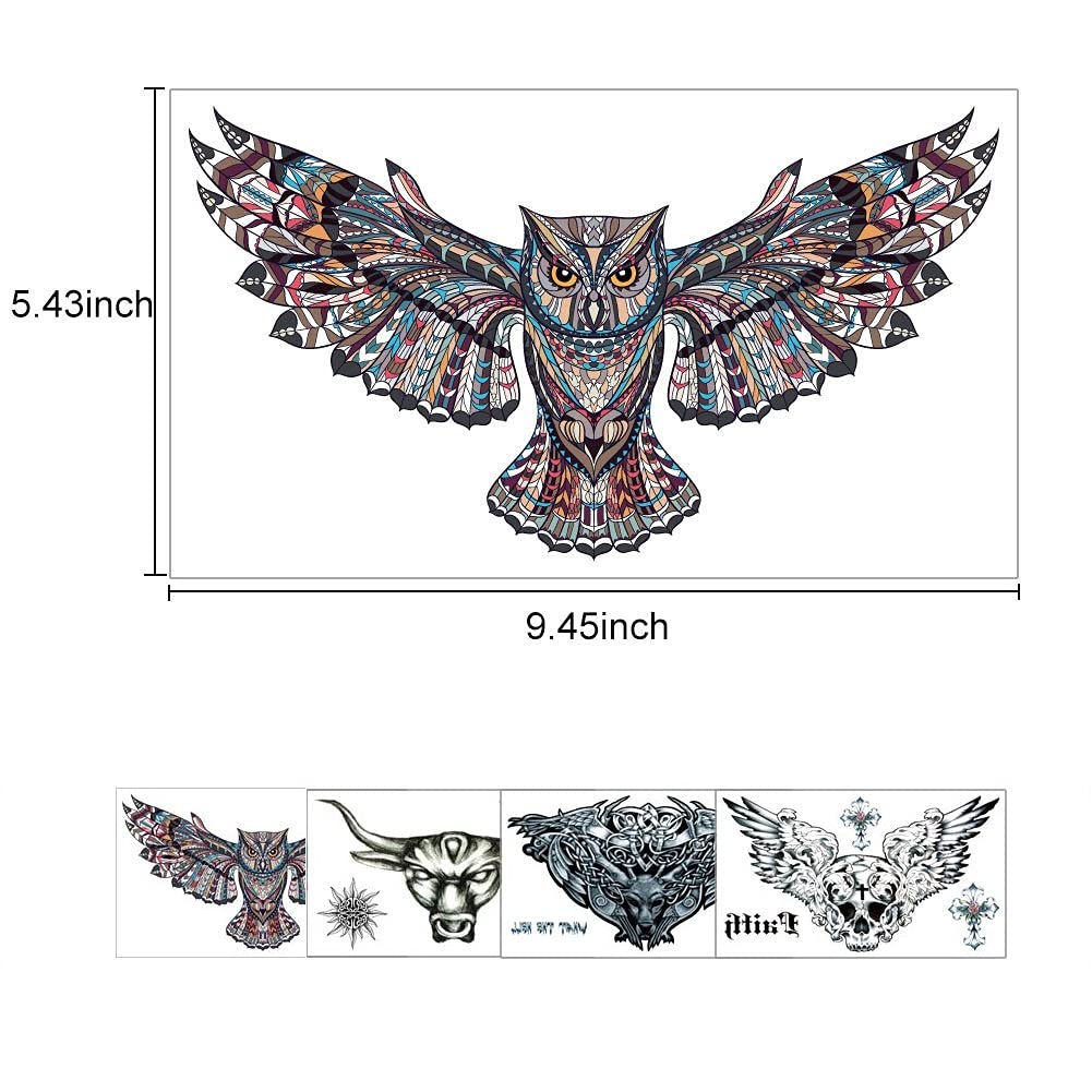 Mua Large Tattoos Fake Temporary Body Art Stickers for Men Women Teens ...