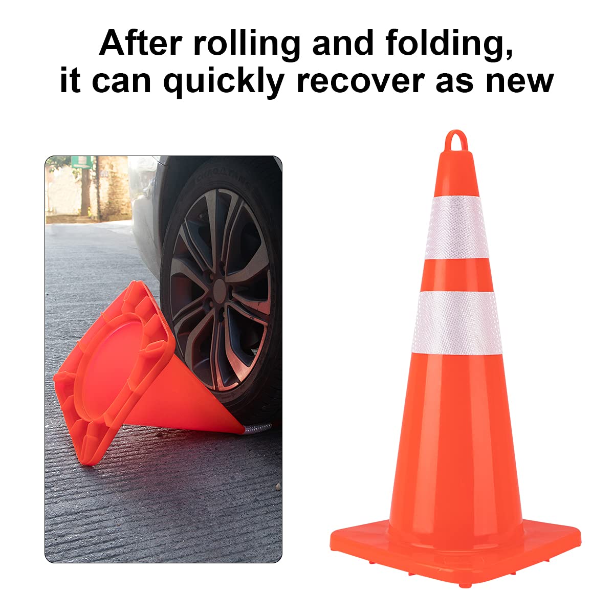Mua XXZKJY [ 12 Pack ] 28 Traffic Cones Plastic Road Cone PVC Safety ...