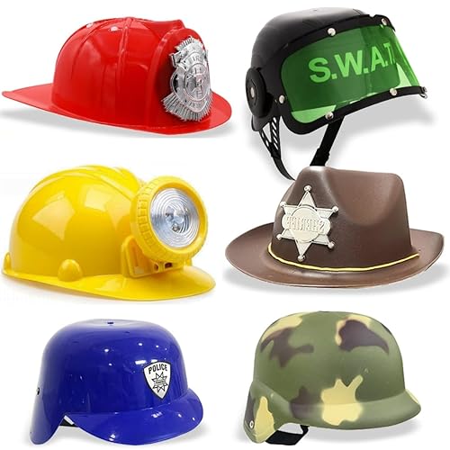Liberty Imports 6 PACK - Dress Up Pretend Career Role Play Hard Hats ...