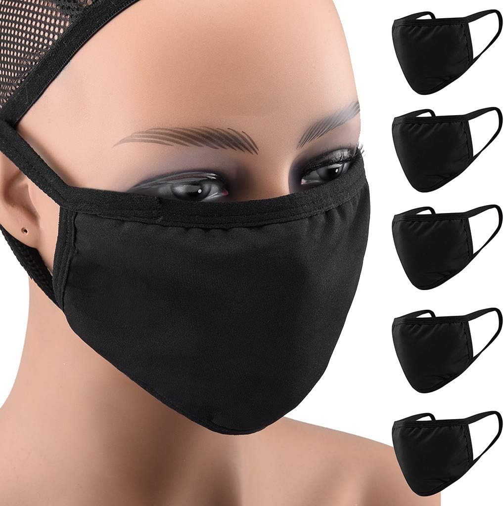 5 Pack Fashion Reusable Washable Face Cotton Shields for Adults - BigaMart