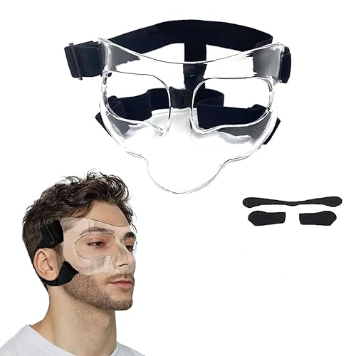 KEDAO Nose Guard for Broken Nose, Adjustable Basketball Face Shield ...