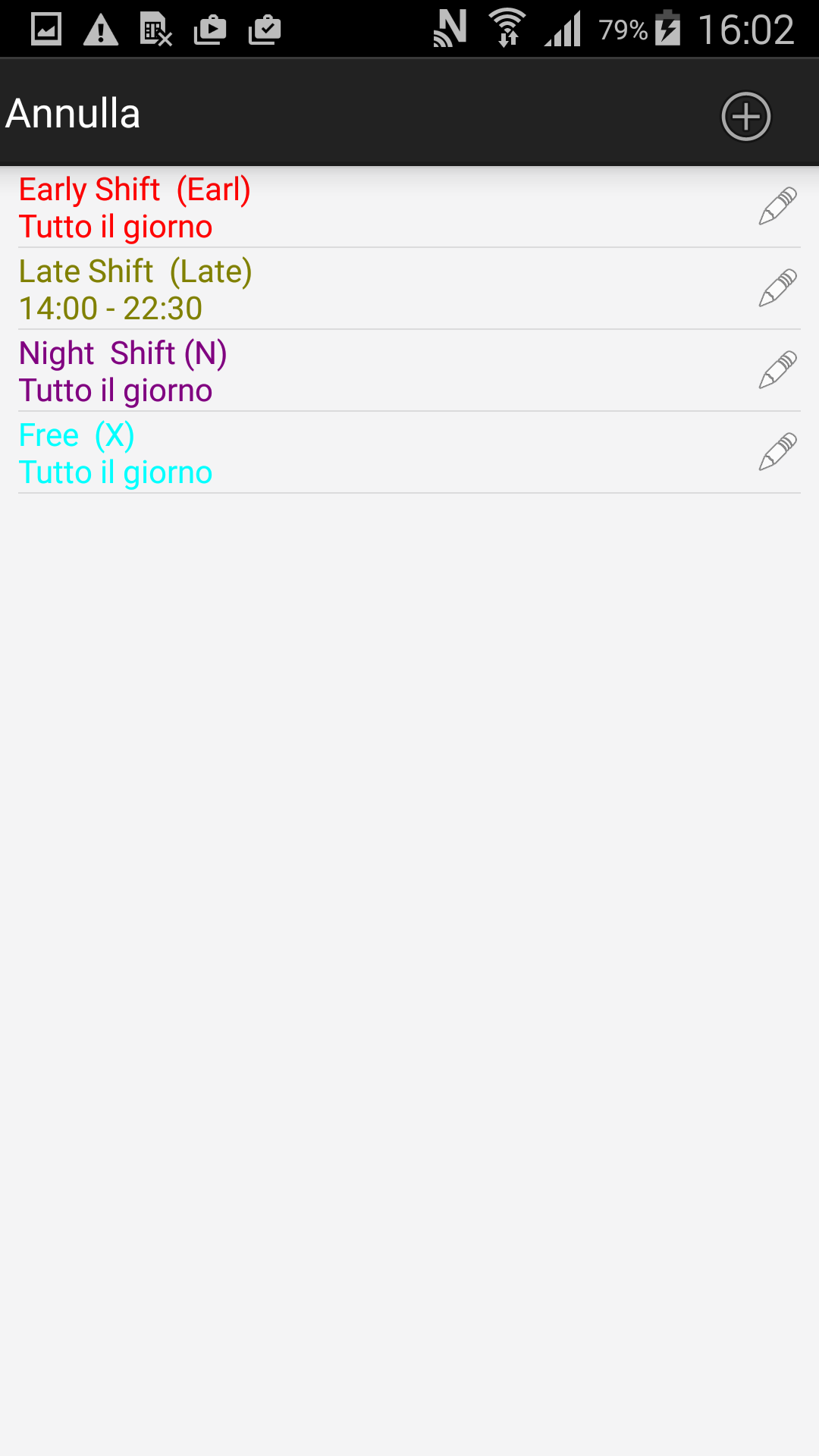 Calendario dei turni lavorativi Pro:Amazon.it:Appstore for Android