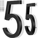 Amazon.com: 6 Inch Floating House Number Metal Modern Anti-Rust House ...