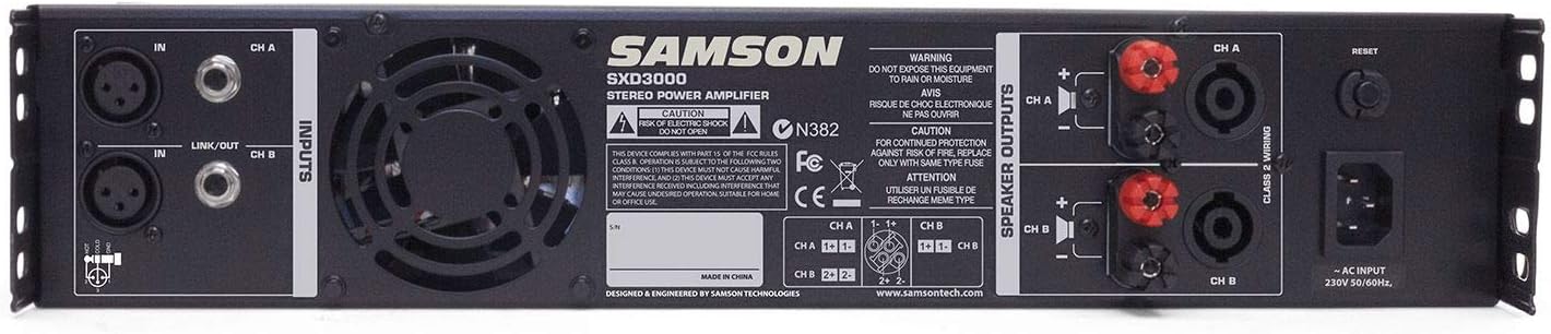 SAMSON STAGE POWER AMPLIFIER with DSP – SXD3000. 2x450W 4-OHM – BigaMart
