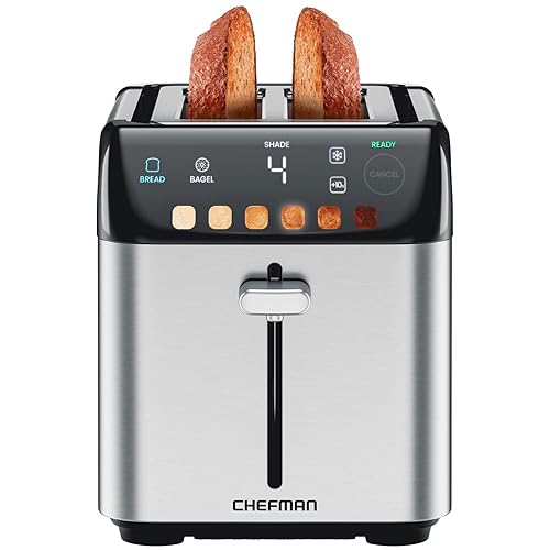 Chefman Smart Touch 2 Slice Digital Toaster, 6 Shade Settings ...