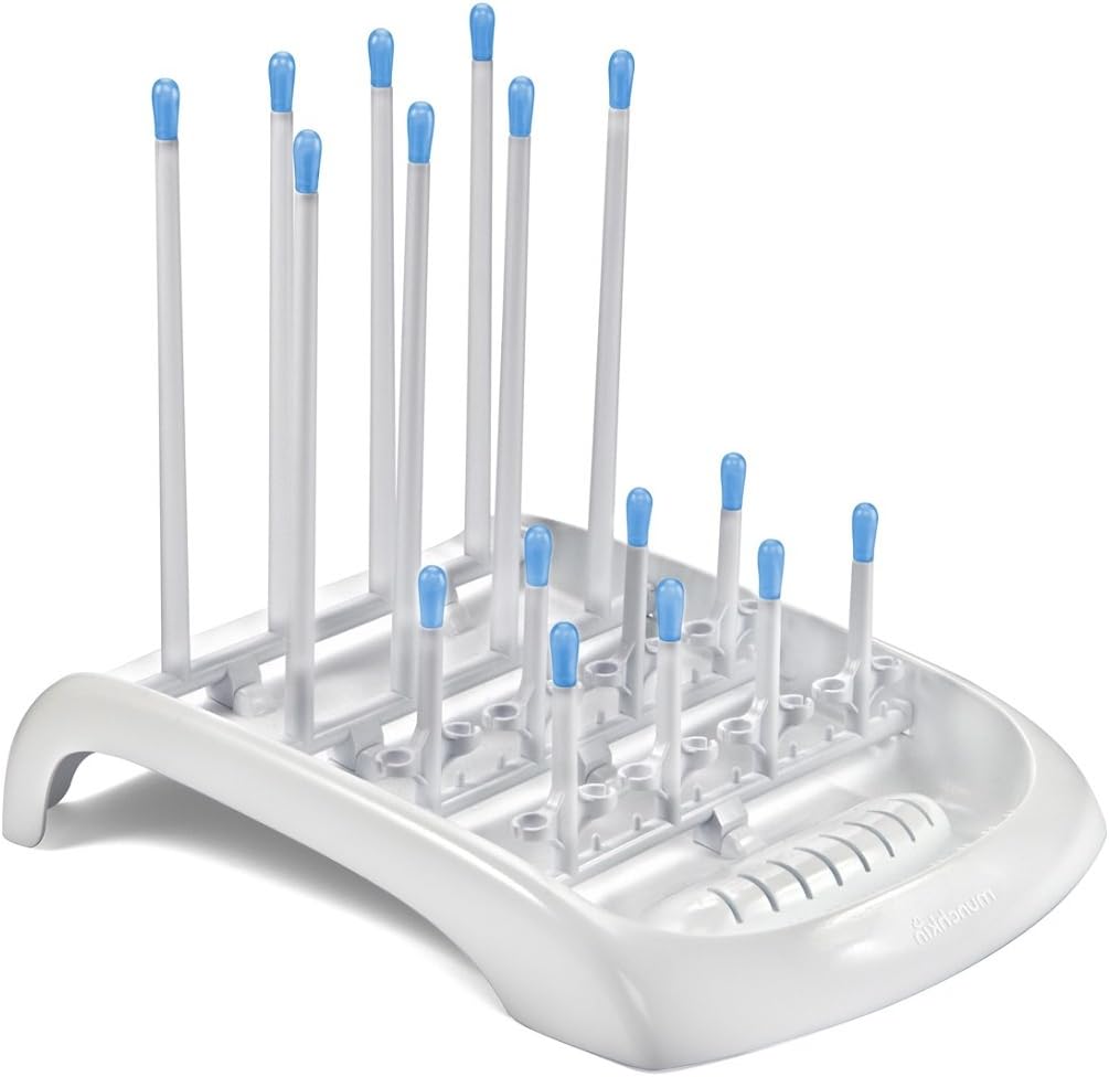 Munchkin Stainless Steel Drying Rack and Bottle Brush with Refill Brush ...