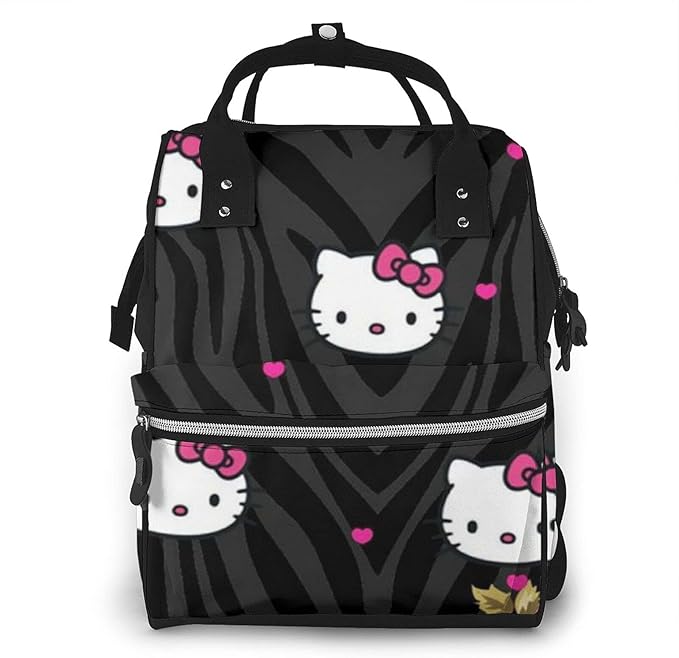 Baby Diaper Bag,Hello Kitty Black Design Waterproof Travel Baby Care ...