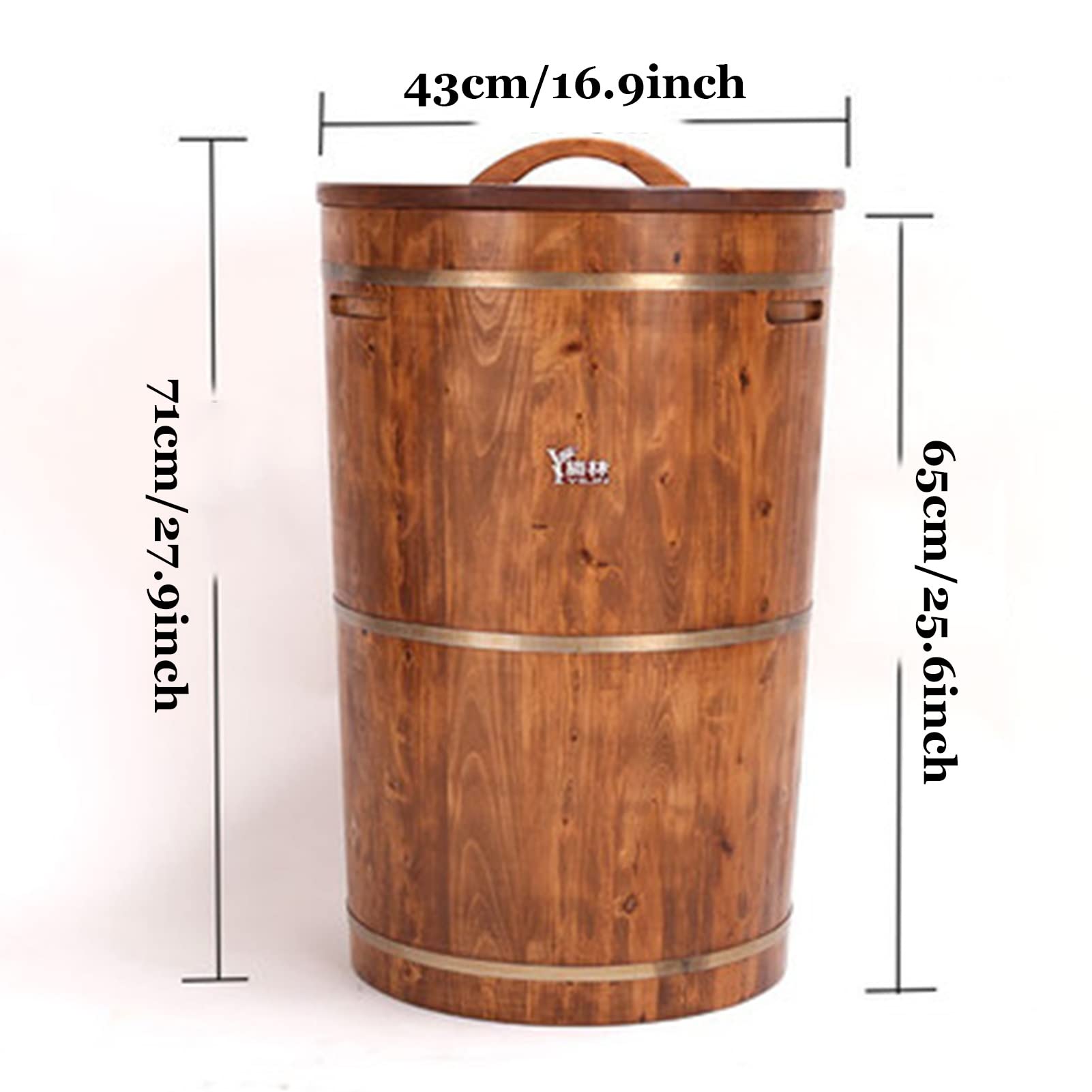 Cedar Wood Rice Dispenser 22/55/110Lbs Rice Storage Containers With Lid ...