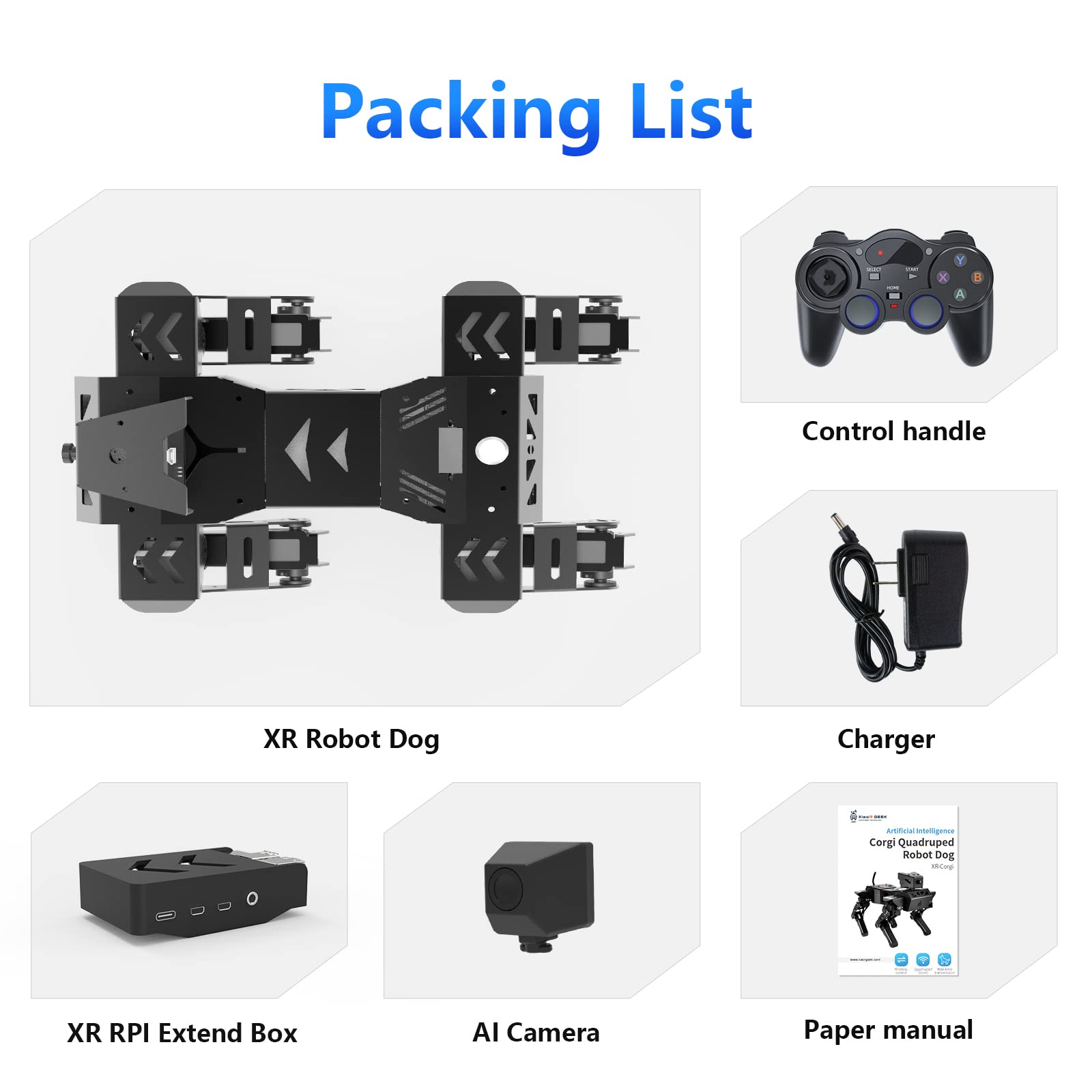 Mua Robot Dog Kit for Raspberry Pi 4GB, AI Visual Recognition Interaction Smart Robot Python ...