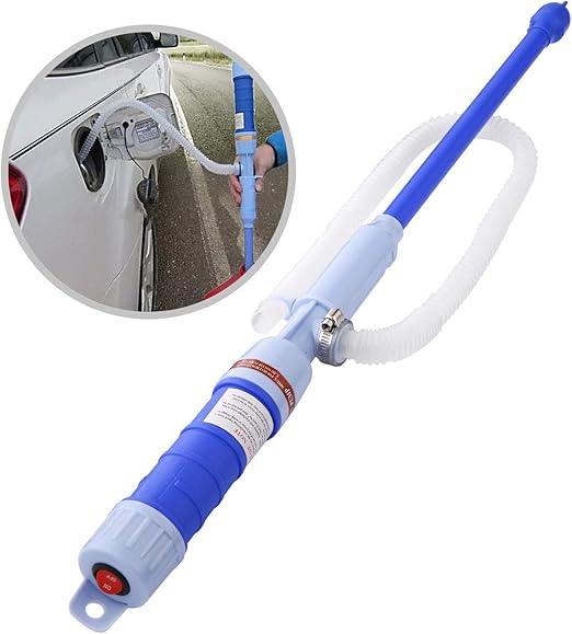 Elektrische benzinepomp, sifonpomp, werkt op batterijen, handpomp voor ...