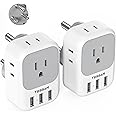 Amazon.com: South Africa Plug Adapter 2 Pack, TESSAN Type M Travel ...