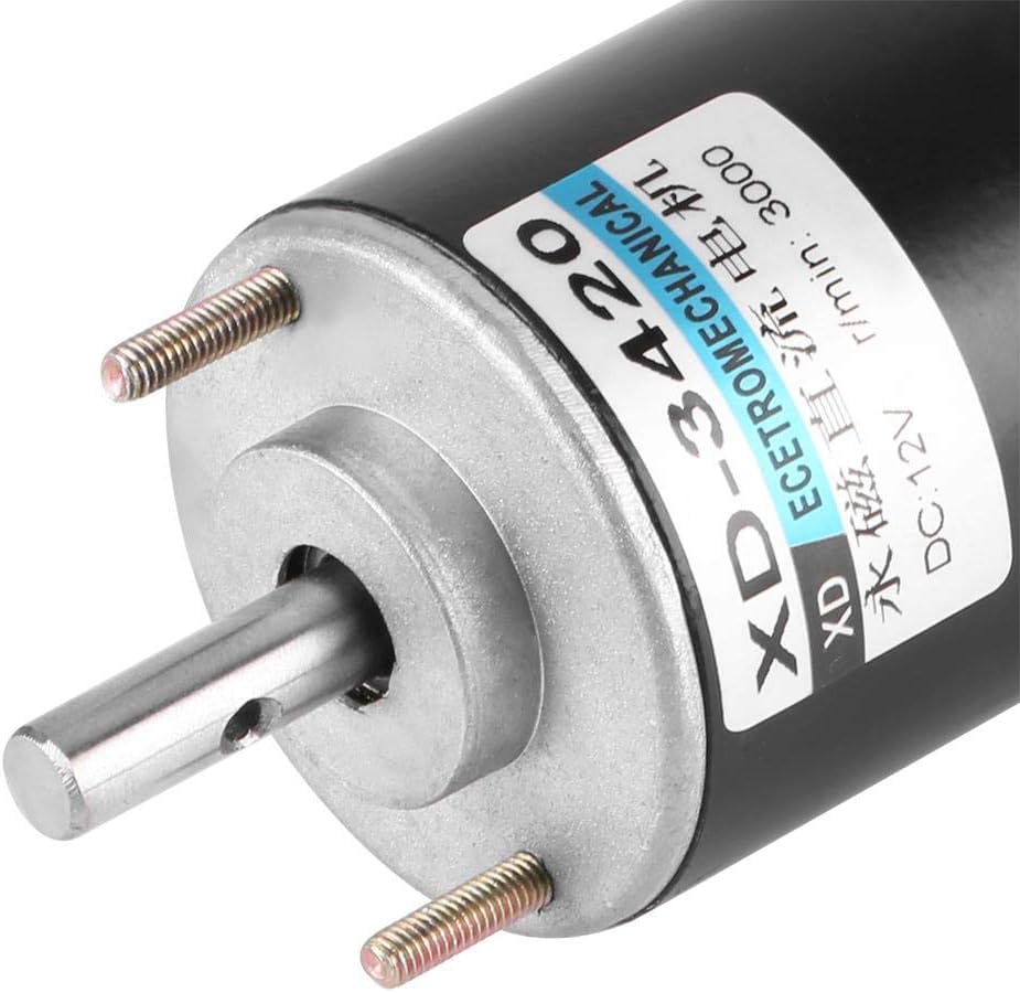 Black 12V DC 3000RPM Walfront High Torque DC Motor 12V 3000RPM ...