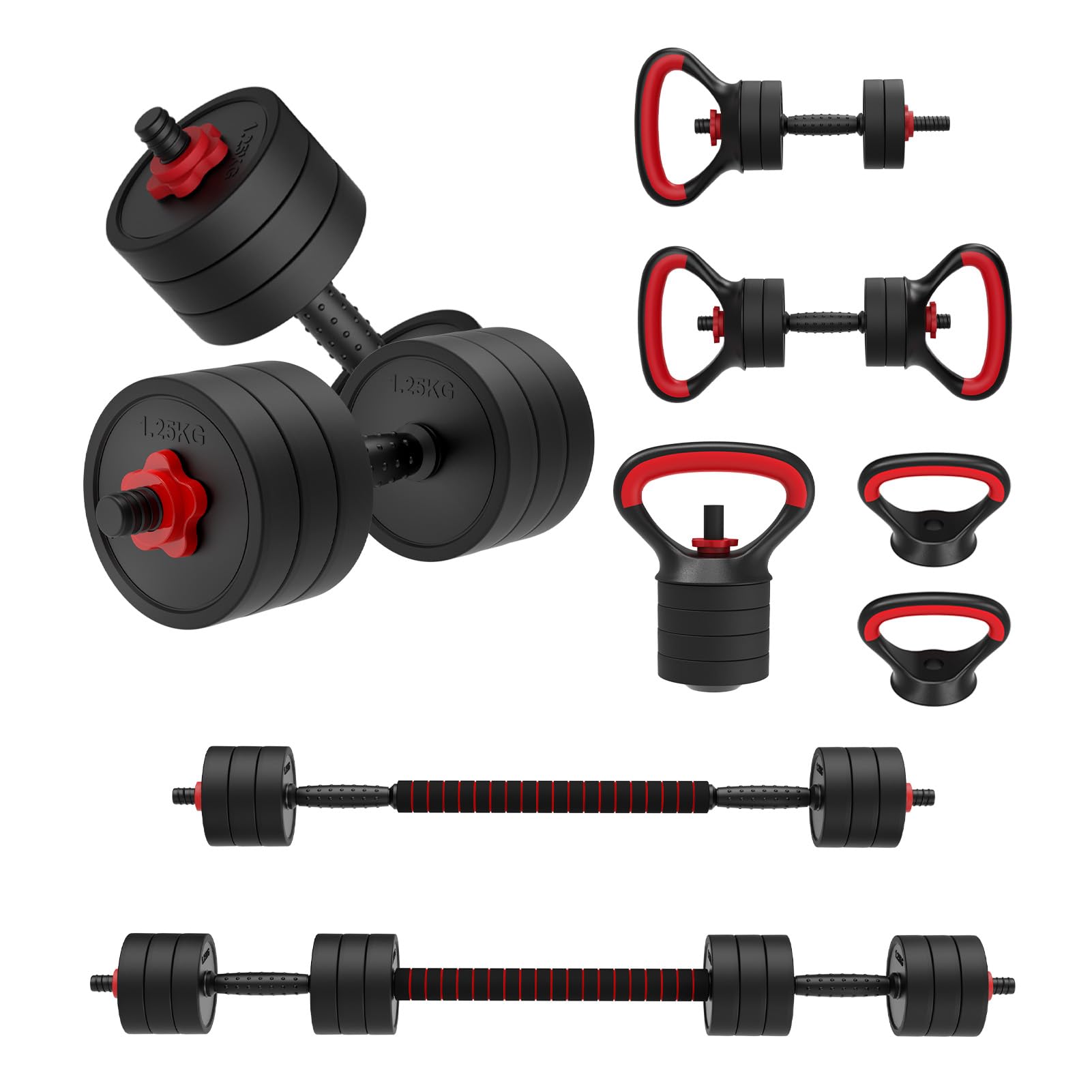 JOROTO Adjustable Dumbbell Set, Weights Dumbbells Set with Connector, 4 ...