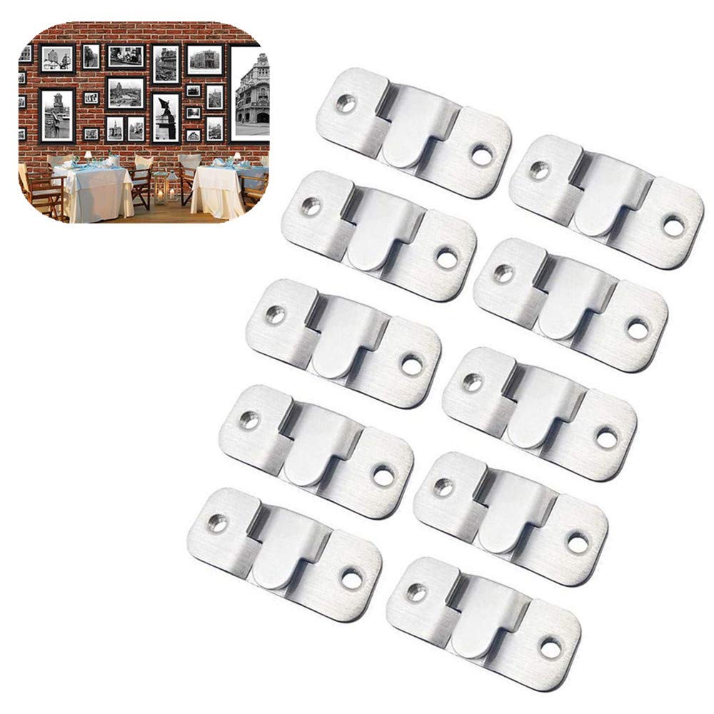 Buy Flush Concealed Brackets, 10 Pairs Interlocking Hang Buckle ...